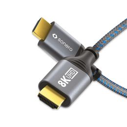 Sonero HDMI-Kabel, 8K60, grau/blau, 2 m