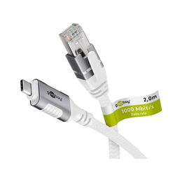 goobay Ethernet-Kabel CAT6 USB-C 3.1 auf RJ45 2m
