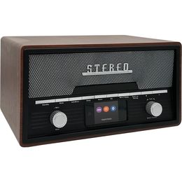Denver DAB+/UKW-Radio MDA-525DW, mit CD-Player, Retrostyle, dunkelbraun