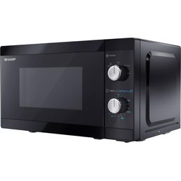 Sharp Mikrowelle YC-MS01E-B, schwarz, 20 L, 5-Stufen, 800 W