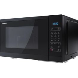Sharp Mikrowelle YC-MG252AE-B, schwarz, mit Grill, 25 L, 11-Stufen, 900 W