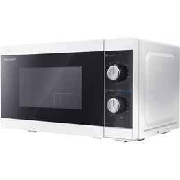Sharp Mikrowelle YC-MG01E-W, weiss, mit Grill, 20 L, 5-Stufen, 800 W