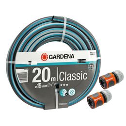 Gardena Gartenschlauch-Set 18013-26 Classic, 20 m, 15 mm (5/8"), Schlauchverbinder 18215-20
