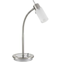 JUST LIGHT LED-Tischleuchte 11935-55 stahlfarbig, 4,W, 420 lm, 3000 K