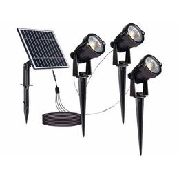 V-TAC Solar LED-Gartenleuchten-Set VT-11031, 3x 1,2 W, 3000 K, IP65