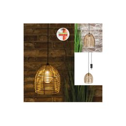 Outdoorlampe Rattan, &Oslash; 16 cm, LED, warmwei&szlig;, batteriebetrieben