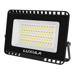 LUXULA LED-Fluter, EEK: F, 50W, 5000lm, CCT, 3000-6500K, IP65, schwarz