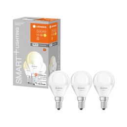 LEDVANCE LED-Lampe SMART+ WiFi Candle, B40, E14, EEK: F, 4,9 W, 470 lm, 2700 K, Smart, 0,5, 3 St&uuml;ck