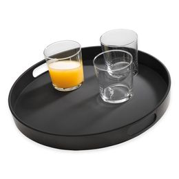 APS GERMANY Tablett Bistro, &Oslash;35,5 cm, H: 4,5 cm, schwarz