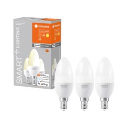 LEDVANCE LED-Lampe SMART+ WiFi Candle, B40, E14, EEK: F, 4,9 W, 470 lm, 2700 K, Smart, 0,7, 3 St&uuml;ck