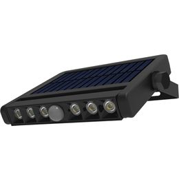 LUXULA Solar LED-Wandleuchte, 5 W, 500 Lm, PIR-Sensor, schwenkbar