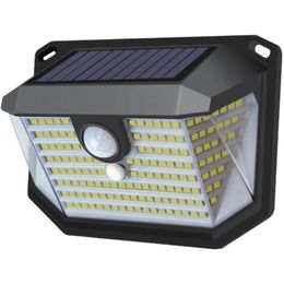 LUXULA Solar LED-Wandleuchte, PIR-Lichtsensor, 3-Lichtmodi, kaltwei&szlig;