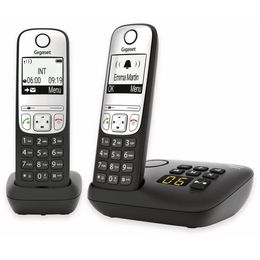 Gigaset DECT-Telefon A690A Duo, schwarz