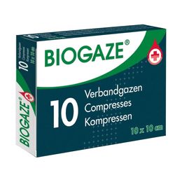 BIOGAZE Kompressen, 10x10 cm, 2er-Set
