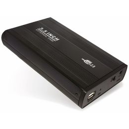 Logilink 8,9 cm (3,5") Festplatten-Geh&auml;use, USB 3.0 zu SATA, schwarz