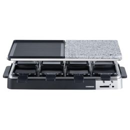 Melissa Raclette-Grill 16300027, 1300 W, mit Steinplatte, 8 Pfannen, schwarz