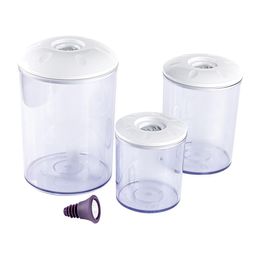 MAGICVAC Vakuumbeh&auml;lter, 3er Set, 0,75/1,5/3 L, mit Deckel