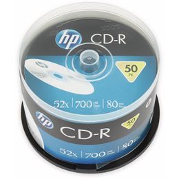 HP CD-R 80Min, 700MB, 52x, Cakebox, 50 CDs, Silver Surface