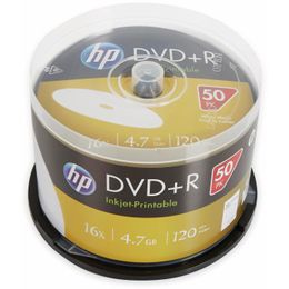 HP DVD+R 4.7GB, 120Min, 16x, Cakebox, 50 CDs bedruckbar