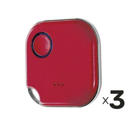 SHELLY Bluetooth Schalter u. Dimmer, Blu Button1, Plug&Play, rot, 3er Set