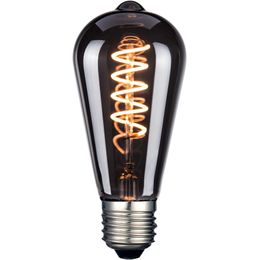 LUXULA LED-Filament-Lampe, SPIRAL, Pear, E27, 4W, 40lm, 1800K, dimmbar