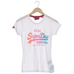 Superdry Damen T-Shirt, weiß, Gr. 34