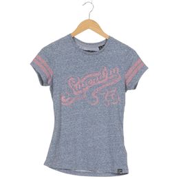 Superdry Damen T-Shirt, blau, Gr. 36