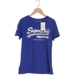 Superdry Damen T-Shirt, blau, Gr. 38