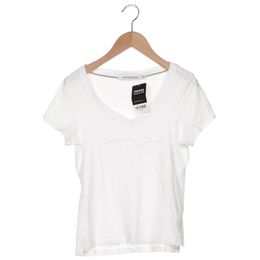 Calvin Klein Jeans Damen T-Shirt, weiß, Gr. 34