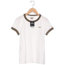 Tommy Jeans Damen T-Shirt, weiß, Gr. 32