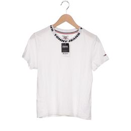 Tommy Jeans Damen T-Shirt, weiß, Gr. 38