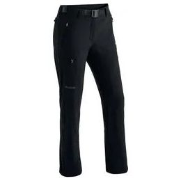 Funktionshose Maier Sports "Rechberg" Gr. 18, Kurzgrößen, schwarz Damen Hosen Outdoorhose gefüttert, Wanderhose mit 4 RV-Taschen, Regular Fit