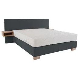 Boxspringbett Alina "Daria" Komplettbetten Gr. Chenille GCP, Liegefläche B/L: 160 cm x 200 cm, Gewicht bis: 80 kg + 80 kg H2 + H2, 7-Zonen-Tonnentaschen-Federkern-Partnermatratze, grau (dunkelgrau gcp 129) Boxspringbett integrierte Nachttische und Matratze, unterschiedliche Ausführungen