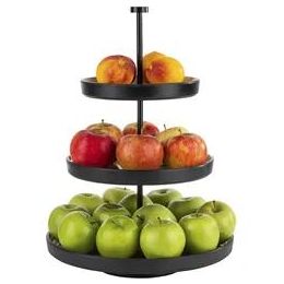 Etagere APS "Frida" Servierplatten Gr. Ø 32cm, braun (braun, schwarz) vielseitige Nutzung möglich, 3-stufig