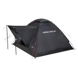 Kuppelzelt High Peak "Zelt Beaver 3" Zelte Gr. B/H/L: 180cm x 120cm x 200cm, schwarz