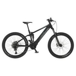 E-Bike Fischer FAHRRAD "MONTIS 6.0i Fully 504 44" Gr. 44, schwarz, E-Bikes, 44cm, 27,5 Zoll (69,85cm), Pedelec, Elektrofahrrad für Damen u. Herren, MTB