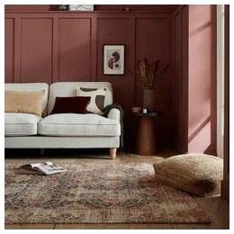 Teppich FLAIR RUGS "Miley Jute" Teppiche Gr. B: 160cm, 8mm, L: 230cm, blau Jute Teppich