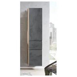 Seitenschrank Welltime "Sölden" Schränke Gr. B/H/T: 40cm x 180cm x 35cm, 2 St., grau (oxid beton)