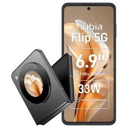 NUBIA Smartphone "nubia Flip 5G" Mobiltelefone Gr. 256 GB, schwarz