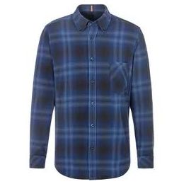 Flanellhemd BOSS ORANGE "Rickert_M" Gr. L, N-Gr, blau (open blue494) Herren Hemden mit Button-down-Kragen