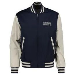 Bomberjacke Gant "LIGHT VARSITY JACKET" Gr. XXXL, blau (evening blau) Herren Jacken mit großem Logo am Rücken