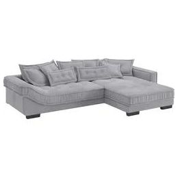 Ecksofa Inosign "Diwan II, L-Form" Sofas Gr. B/H/T: 334 cm x 67 cm x 207 cm, Microfaser 1, mega-Recamiere rechts, grau (memphis 45 grau) Wahlweise mit Kaltschaumpolsterung bis 140 kg belastbar