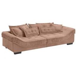 Big-Sofa Inosign "Diwan II" Sofas Gr. B/H/T: 300cm x 67cm x 121cm, Soft clean, braun (novaclean avanti 9 ginger) Wahlweise mit Kaltschaumpolsterung bis 140 kg belastbar