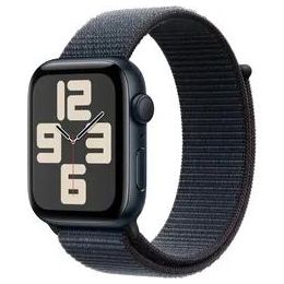 Smartwatch Apple "Watch SE (2024)" Smartwatches Gr. 44mm, ohne eSIM, One-Size, Sport Loop, schwarz (mitternacht)