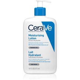 CeraVe Moisturizers Lotion feuchtigkeitsspendendes Gesichts und Bodylotion für trockene und sehr trockene Haut 473 ml