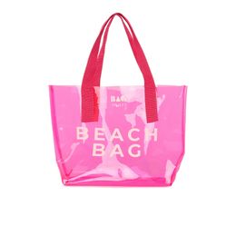 Bagmori Strandtasche Damen Gr&ouml;&szlig;e One Size fuchsia / wei&szlig;