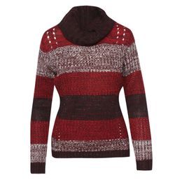 Koroshi Pullover Damen Gr&ouml;&szlig;e XL bordeaux / rubinrot / rotmeliert