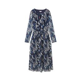 Tom Tailor Kleid Damen Gr&ouml;&szlig;e 34 marine / kobaltblau / hellgrau / orchidee Winterkleid
