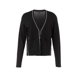 comma, COMMA Strickjacke Damen Gr&ouml;&szlig;e XL schwarz / wei&szlig;