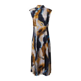 comma, COMMA Dress female size 46 Turquoise / Dark blue / Gold / Light grey